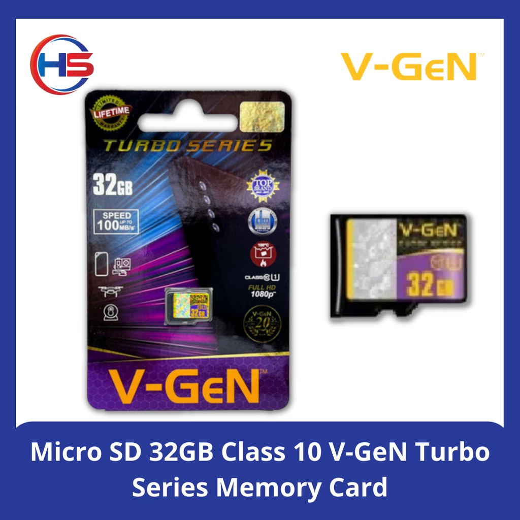Jual Kartu Memori Micro SD 32GB Class 10 V-GeN Turbo Series Memory Card ...