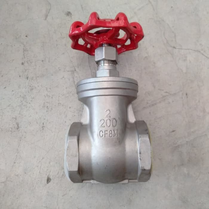 Jual Stop Kran Gate Valve 3/4" ss 316 #200 drat stainless steel cf8m ...