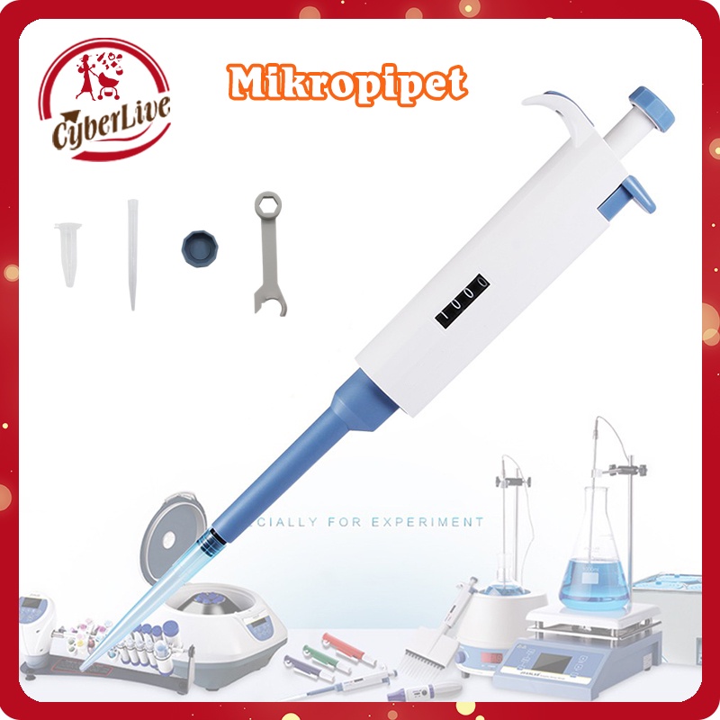 Jual Mikropipet Adjustable Micropipette Pipettor 10-100ul Mikro Saluran ...