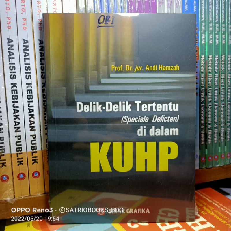 Jual DELIK DELIK TERTENTU DI DALAM KUHP - PROF. DR. JUR ANDI HAMZAH. ORIGINAL | Shopee Indonesia