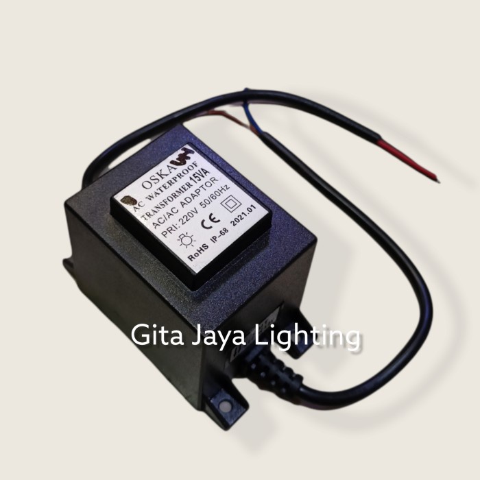 Jual TRAFO ADAPTOR 12 VOLT OUTDOOR KOLAM TRANSFORMER 15VA ORIGINAL ...