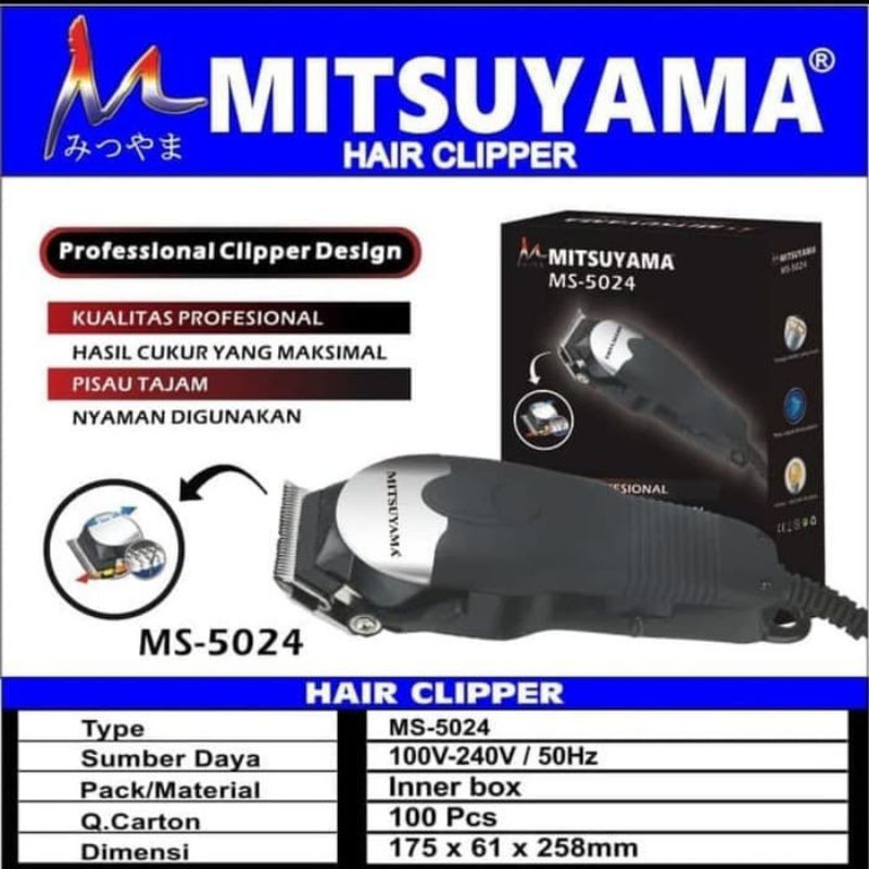 Jual Fulset Hair Clipper Mitsuyama MS-5024 - Alat Cukur Rambut ...