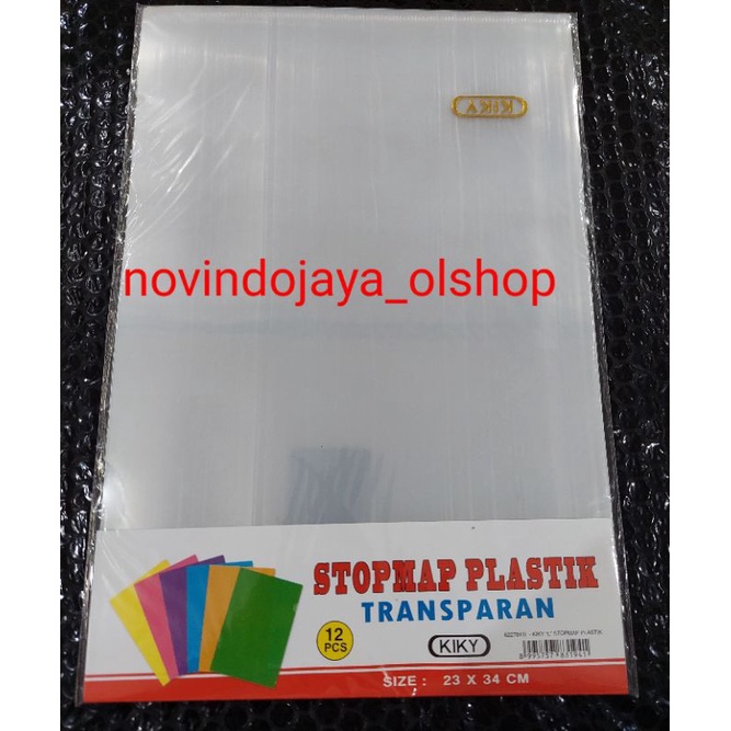 Jual MAP PLASTIK L TRANSPARAN KIKY /STOP MAP PLASTIK / MAP DOKUMEN ...