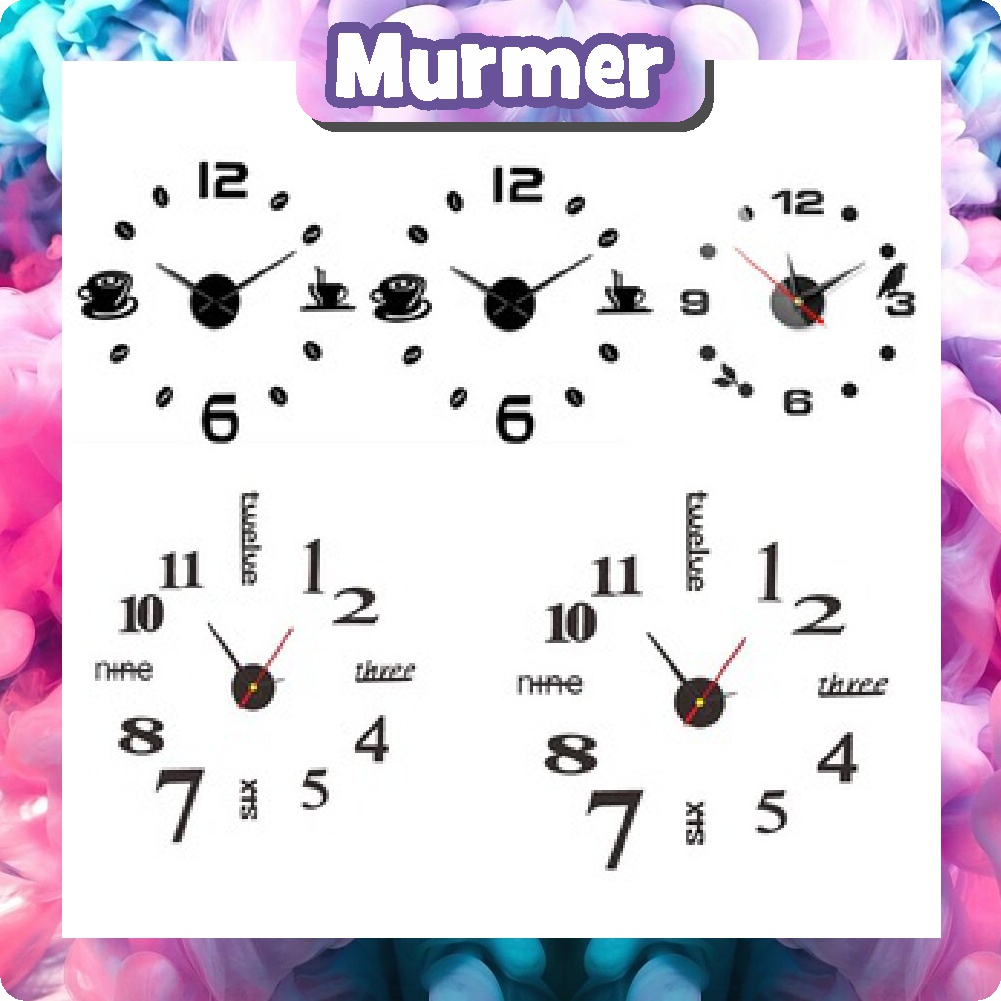 Jual MurmerOfficial R553 JAM DINDING TEMPEL DIY ANALOG 3D MODERN / JAM ...