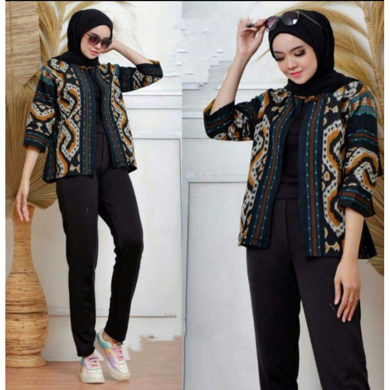 Jual [READY] BLAZER TENUN/ OUTER TENUN/ BAJU KERJA | Shopee Indonesia