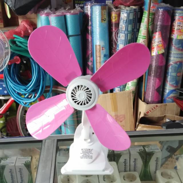 Jual Kipas angin jepit KYZUKU pink baling 4 17w 3in1 jepit meja dinding ...