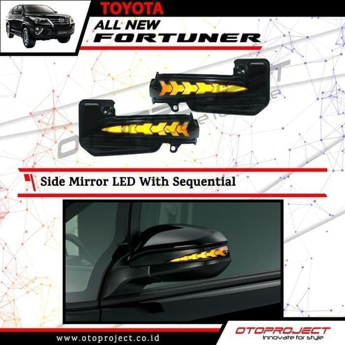 Jual Side Mirror Led Squential Sein All New Fortuner Vrz Innova Reborn ...