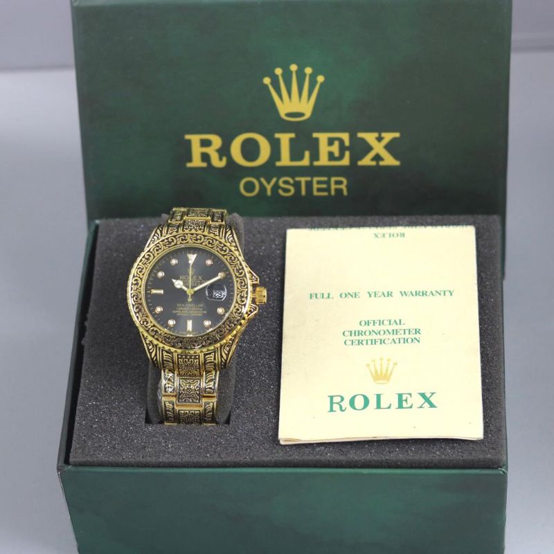 Jual Promo Jam Tangan Pria Rolex Motif Batik Premium Analog Tanggal On ...