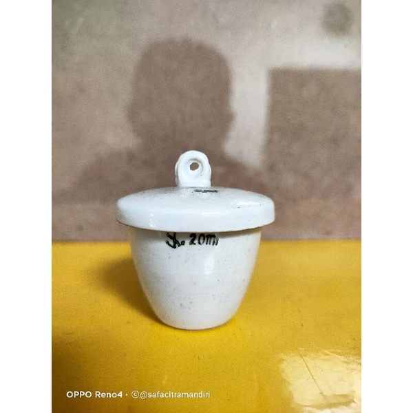 Jual Cawan Crusible , Cawan Porselen Plus Tutup 20ml | Shopee Indonesia
