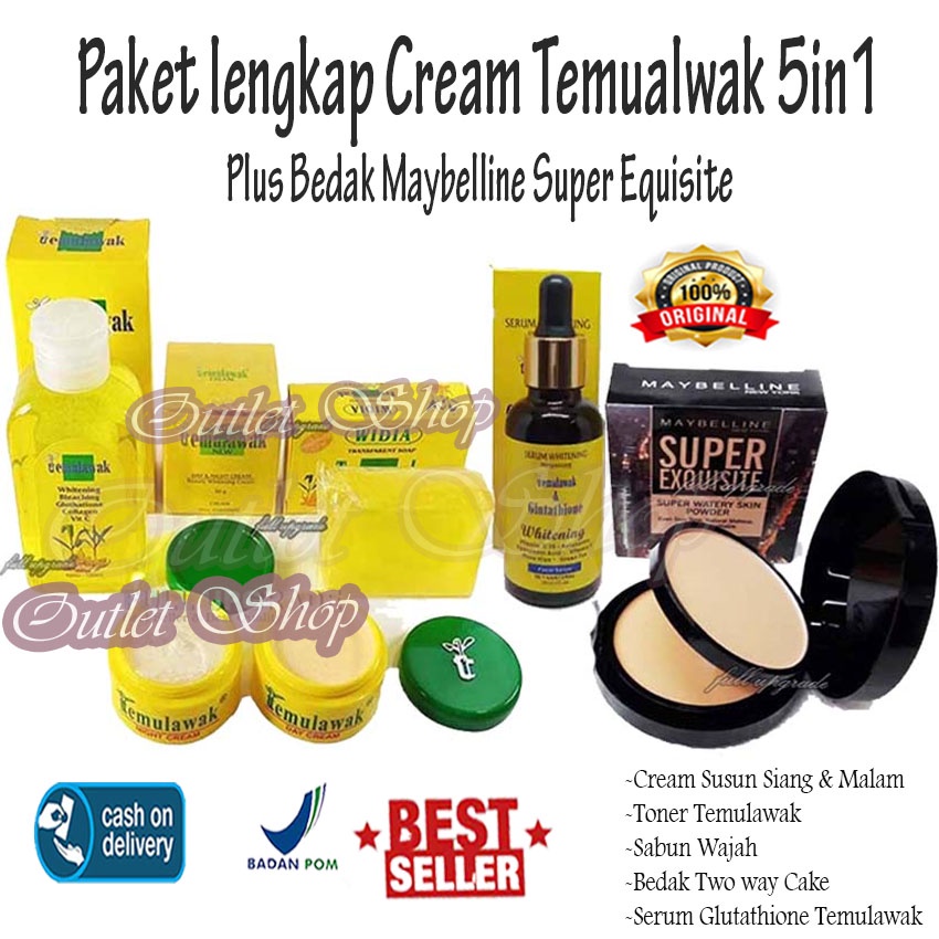 Jual Paket Lengkap Cream Temulawak Import Asli Plus Bedak 2in1 ...