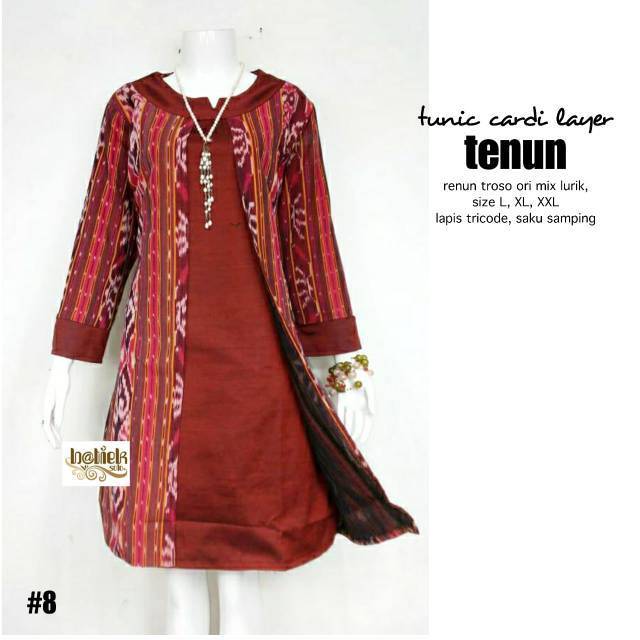 Jual Tunik layer tenun lapis tricod ori tenun troso | Shopee Indonesia
