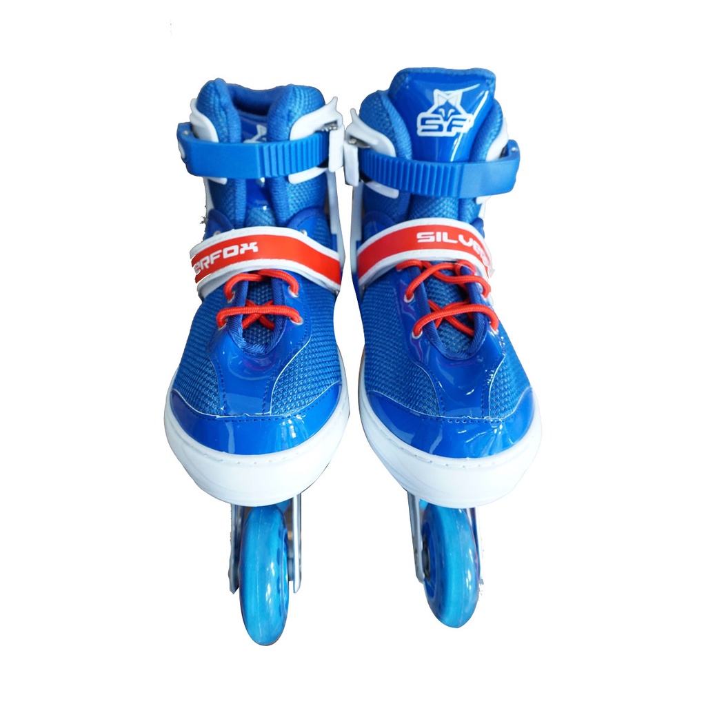 Jual Silverfox EVO Inline Skate Alumunium Chasis With ABEC-7 BLUE/RED ...