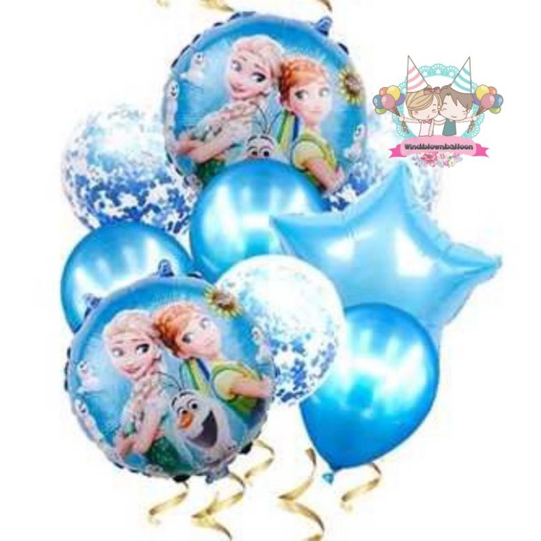 Jual WINDBLOWN BALON SET DEKORASI BDAY HBD PRINCESS FROZEN ELSA ANNA ...