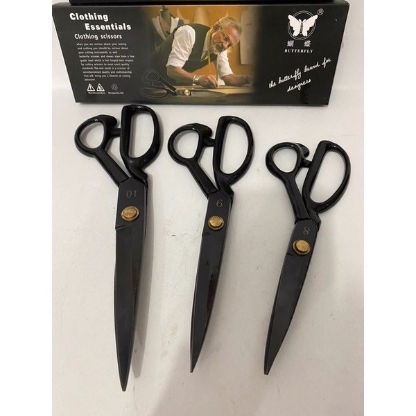 Jual Gunting butterfly Gagang Karet Premium 12 inch Gunting Kain Tajam ...