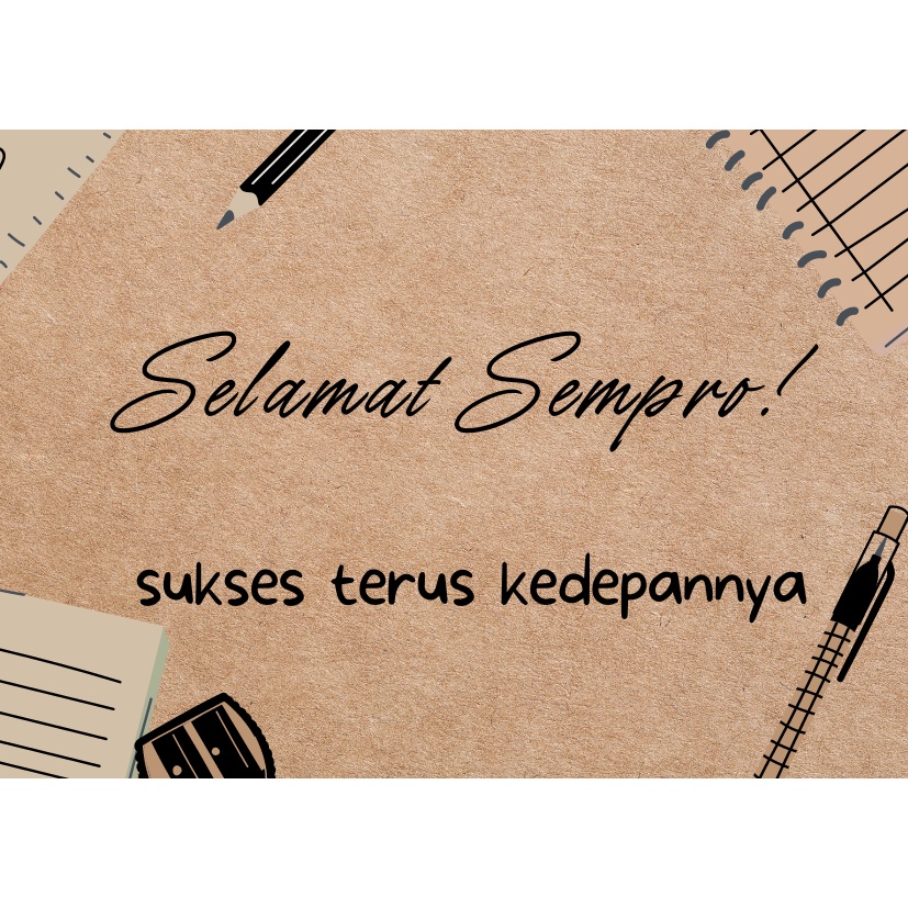 Jual (ISI 10) KARTU UCAPAN SELAMAT SEMPRO/SEMPROTULATION/ SEMANGAT ...