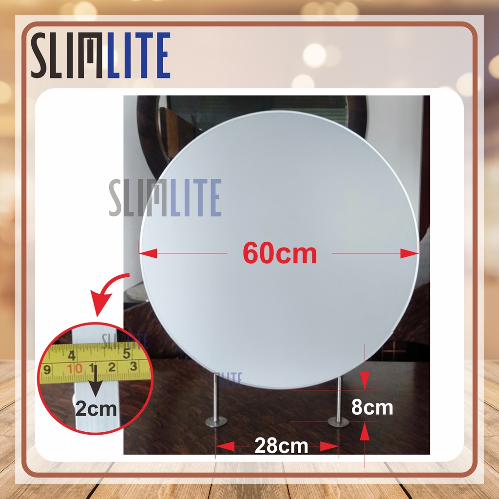 Jual Sign Board Bulat 60cm / Neon Box tanpa Lampu / Papan Nama bulat ...