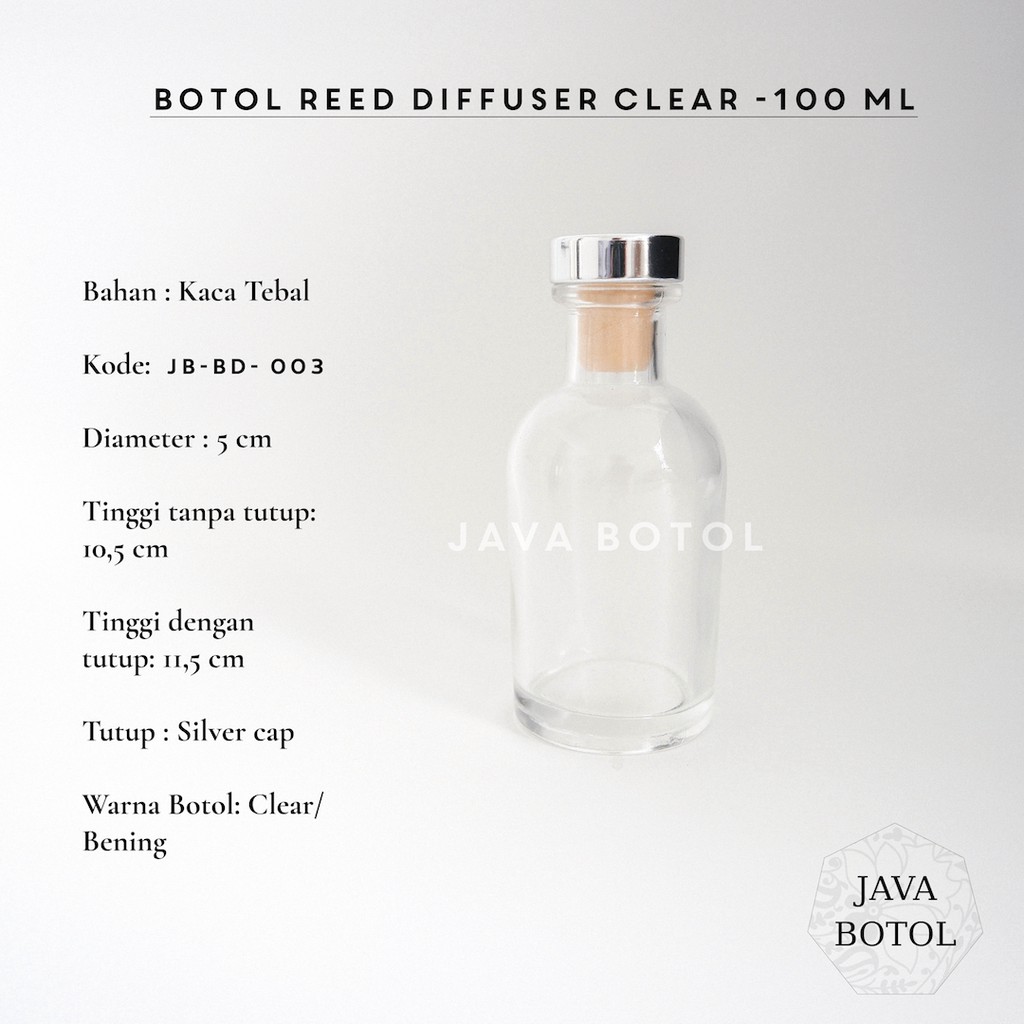 Jual Botol Reed Diffuser CLEAR Transparan 100 mL | Shopee Indonesia