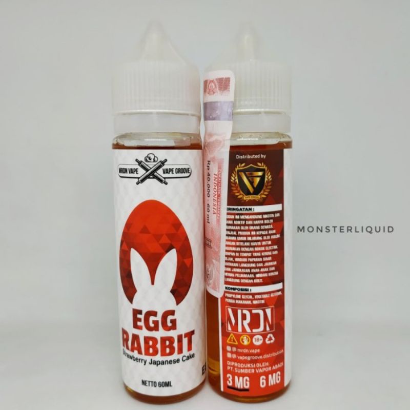 Jual liquids egg rabbit strawberry japanese cake 60ml | Shopee Indonesia