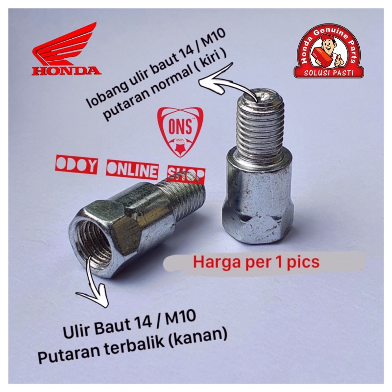 Jual peninggi sambungan baut mur spion Vario Beat fi all tipe honda ...