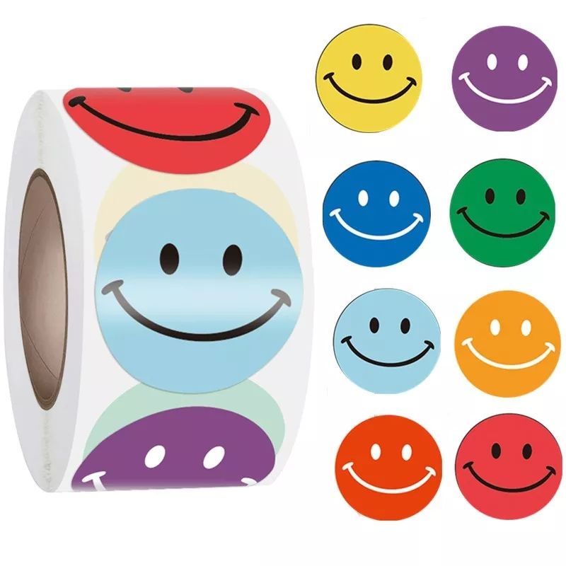 Jual Stiker Label Smiley Face Buat Kartu Ucapan/Kado/Packaging/Reward ...