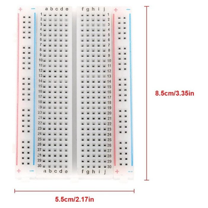 Jual Breadboard Mini Bread Board 400 poin 400P development arduino ...