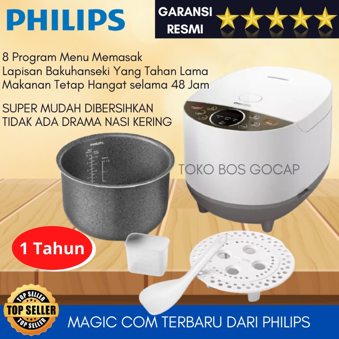 Jual Penanak Nasi Philips Magic Com 1.8 Liter Digital Anti Lengket Rice ...