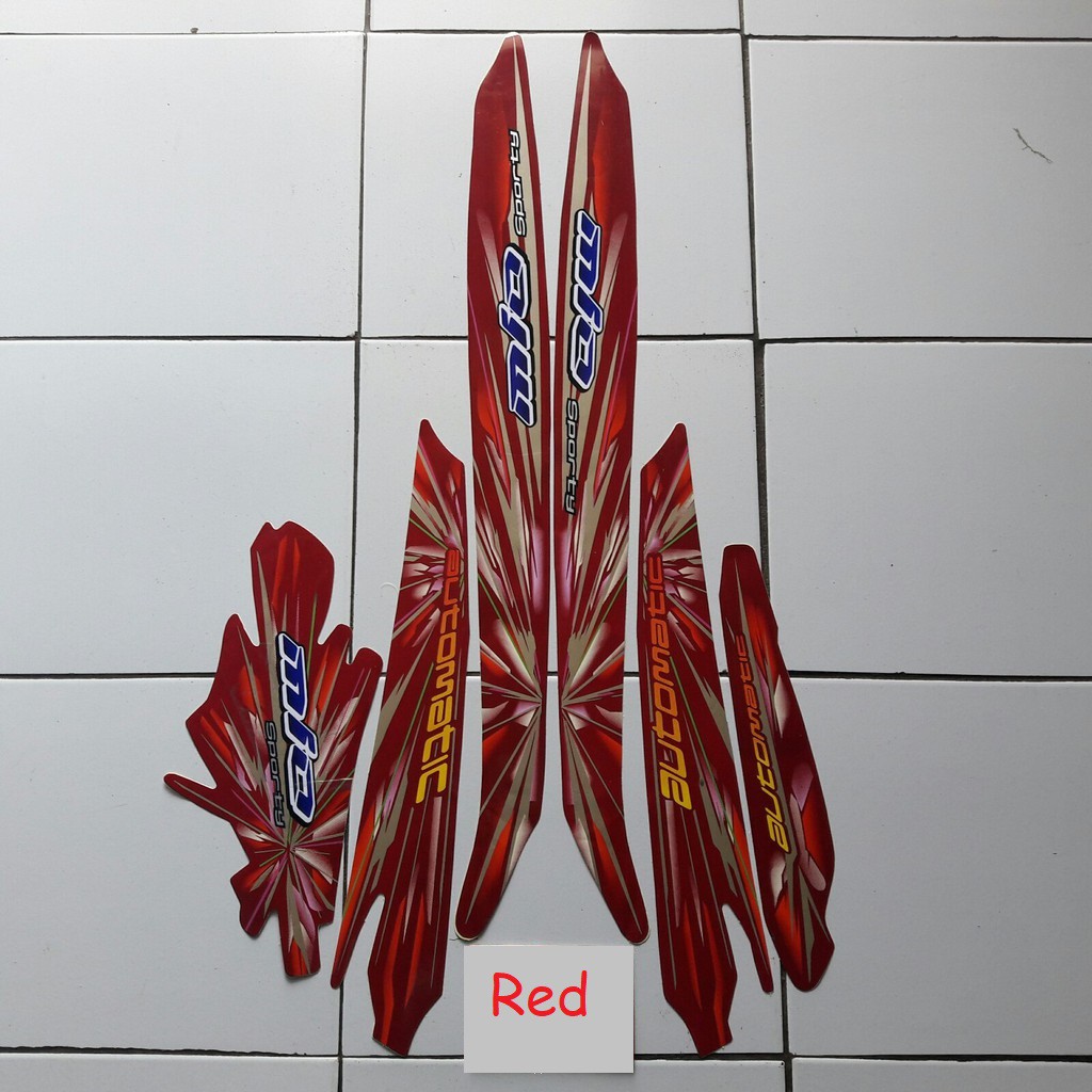 Jual Striping Motor Yamaha Mio Sporty Kembang Api 2008 Lis Merah ...