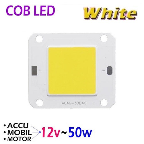 Jual COB LED 50W DC 12V High Power LED 50Watt Lampu Sorot Motor Mobil | Shopee Indonesia