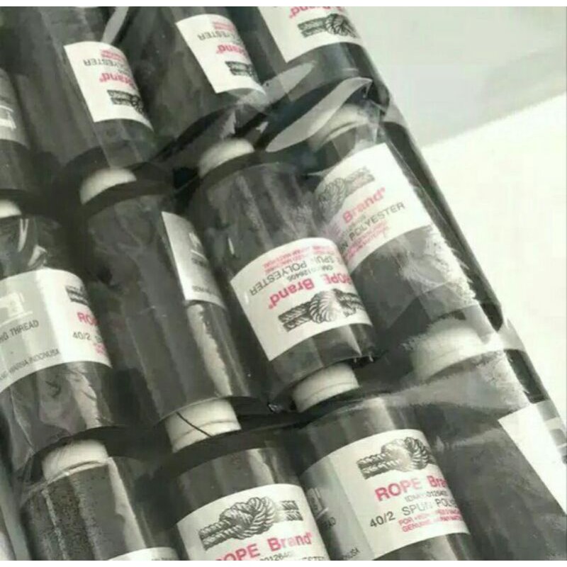 Jual benang jahit tambang 500yrd warna hitam | Shopee Indonesia