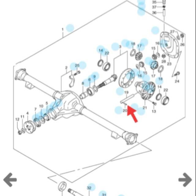 Jual Pin Shaft pinion / Pin lock Shaft pinion APV / Mega carry original ...