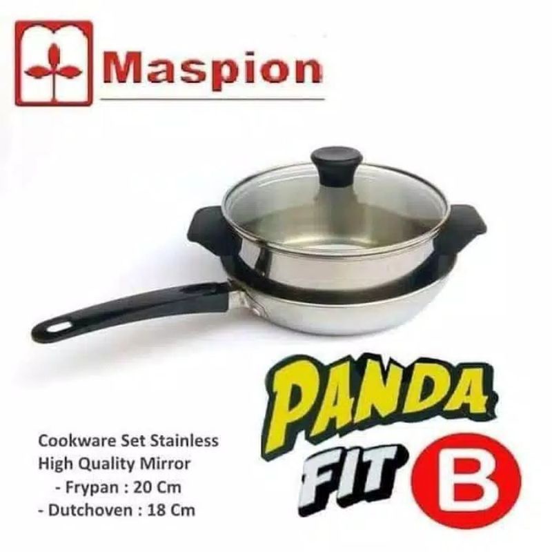 Jual Maspion Panda Fit B Set 2in1 (FRYFAN & Dutch oven) | Shopee Indonesia