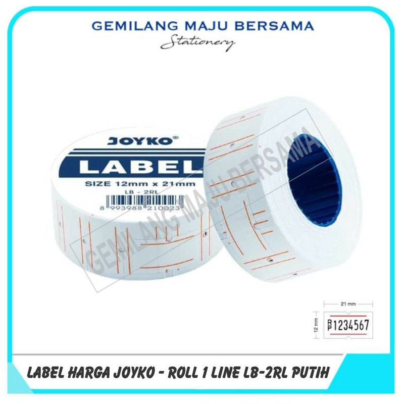 Jual Label Harga Joyko LB-2RL 1 LINE (HARGA PER SLOP = 10 BUAH ...