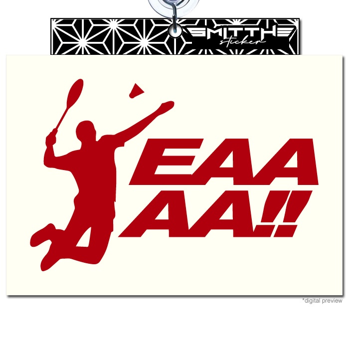 Jual Stiker Badminton Siluet Sport Smash Cutting Sticker Decal ...