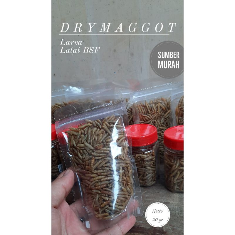 Jual Pakan Ikan Predator Dry Maggot / Maggot Kering Premium Kemasan ...