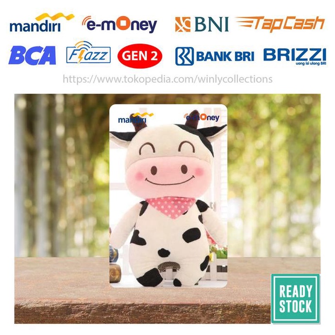 Jual Kartu Emoney Etoll BNI BRI BCA Gambar Boneka Sapi Cow Lucu - 1 ...