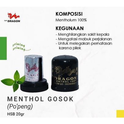 Jual Cap Dragon Menthol HSB 20 Gr | Shopee Indonesia