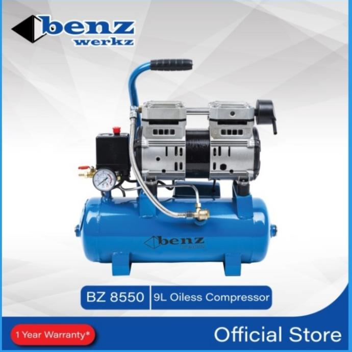 Jual Mesin Kompresor Angin 9L 3/4HP Oilles/Compressor Oil Free by BENZ ...