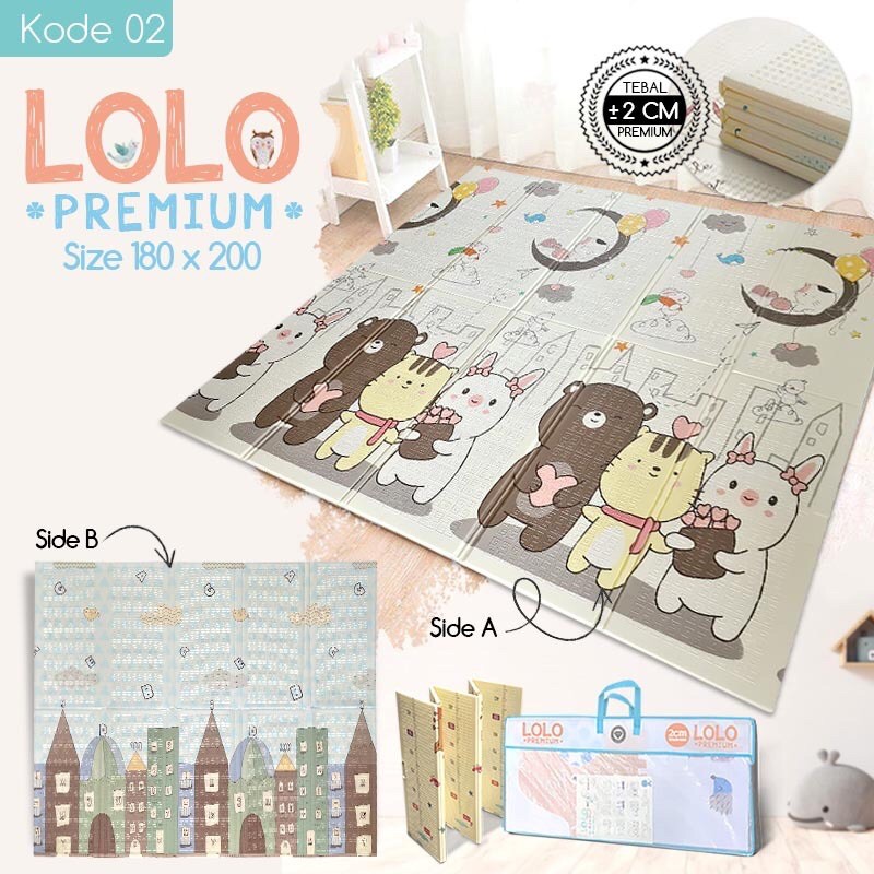 Jual PLAYMATE BAYI/PLAYMAT/PLAYMATE SIZE 180x200 TEBAL 2CM PREMIUM ...