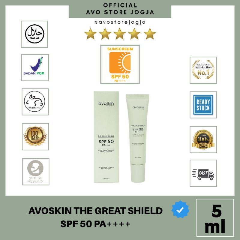 Jual Avoskin The Great Shield Sunscreen 5ml | Shopee Indonesia