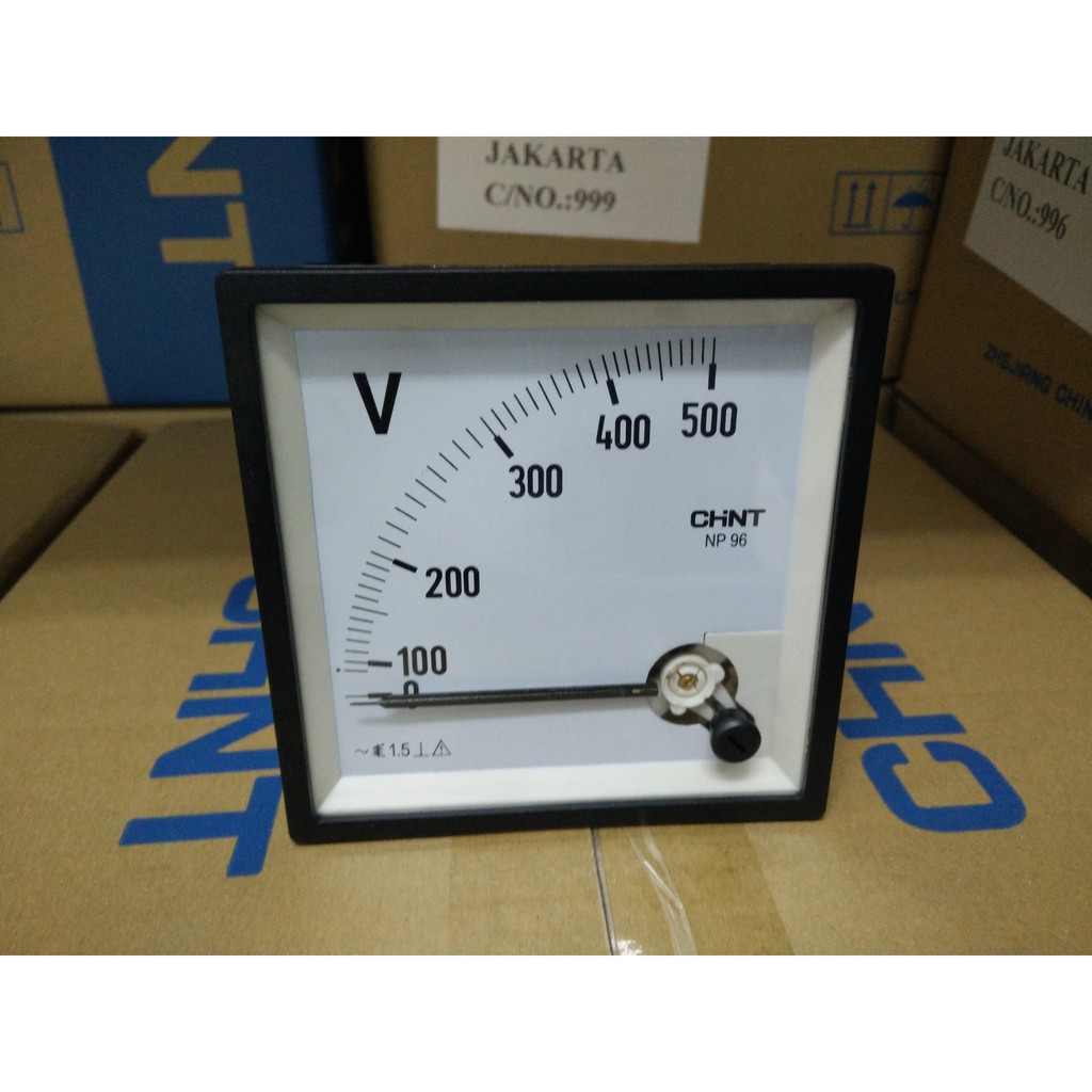 Jual Voltmeter Chint NP96 0-500V Volt Meter Panel Listrik | Shopee ...