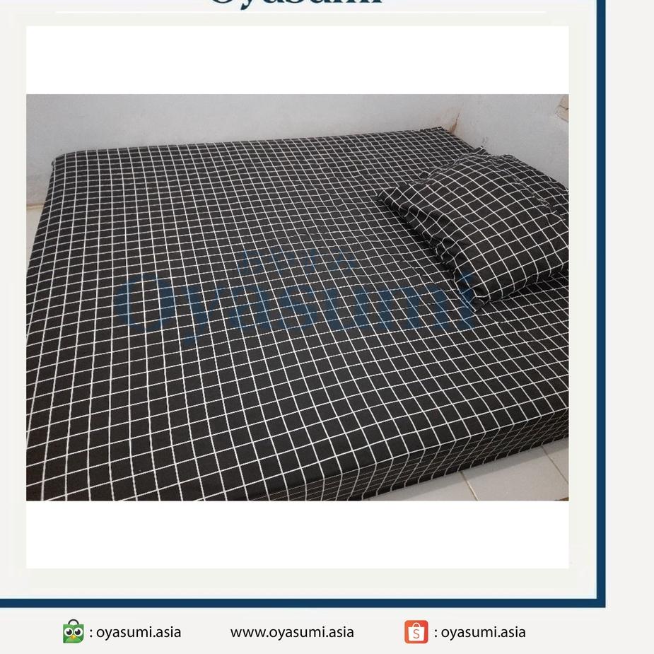 Jual New Oyasumi Sprei Motif Kotak Kotak Set King Queen Single Sprei ...