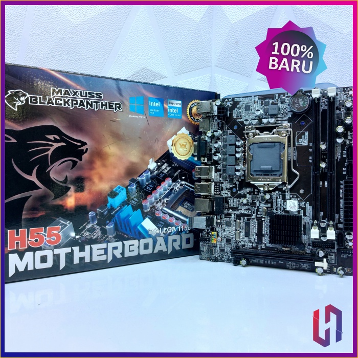 Jual Motherboard Intel H55M Blackpanther | Shopee Indonesia