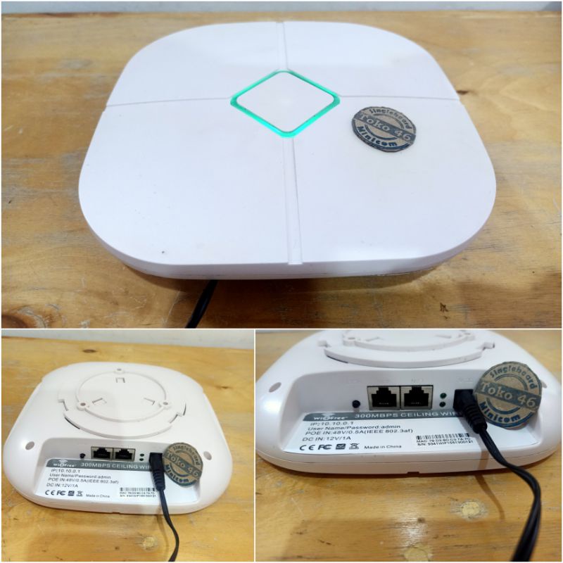 Jual WiFree Wi Free 300Mbps Wireless N Ceiling Mount AP Access Point Wifi Indoor Open WRT ...