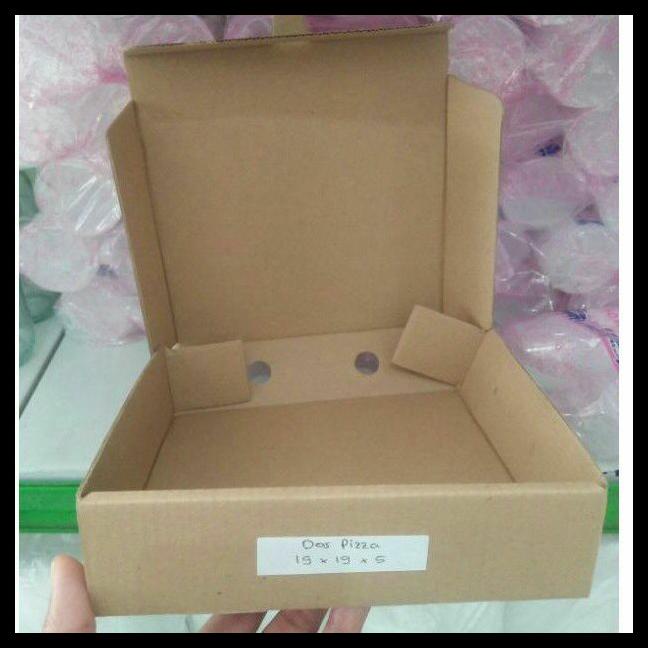 Jual Eceran Pizza Box 19 X 19 X 5 - Kotak Pizza Premium Kardus Coklat ...