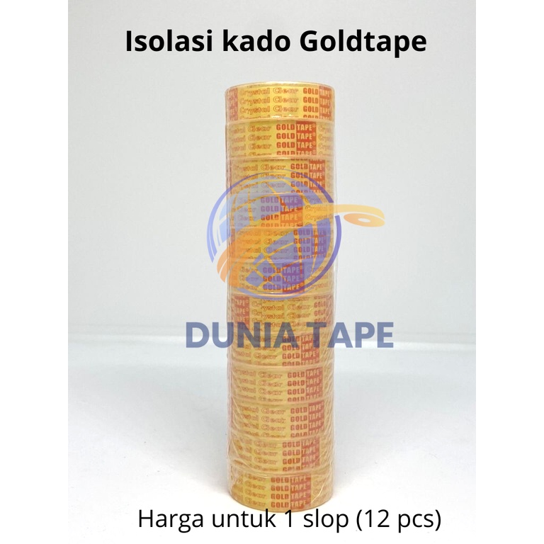 Jual Isolasi 1/2 inch x 7 yard gold tape / solatip kado goldtape ...
