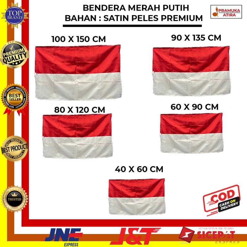 Jual Bendera Rumah Merah Putih Satin Peles - Kecil Sedang Besar ...