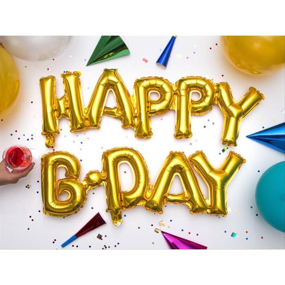 Jual BALON FOIL HAPPY BDAY SAMBUNG / BALON HURUF HAPPY BIRTHDAY / BALON ...