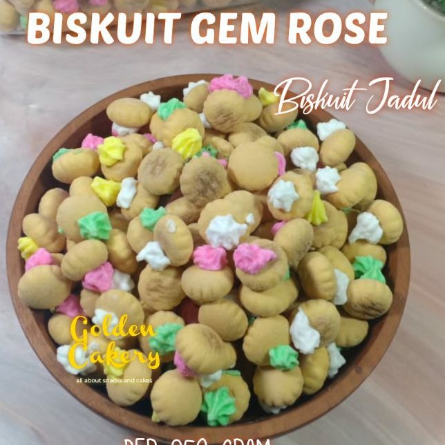 Jual Cemilan Biskuit Jadul Gem Rose | Monas | Kue Kancing | Shopee ...