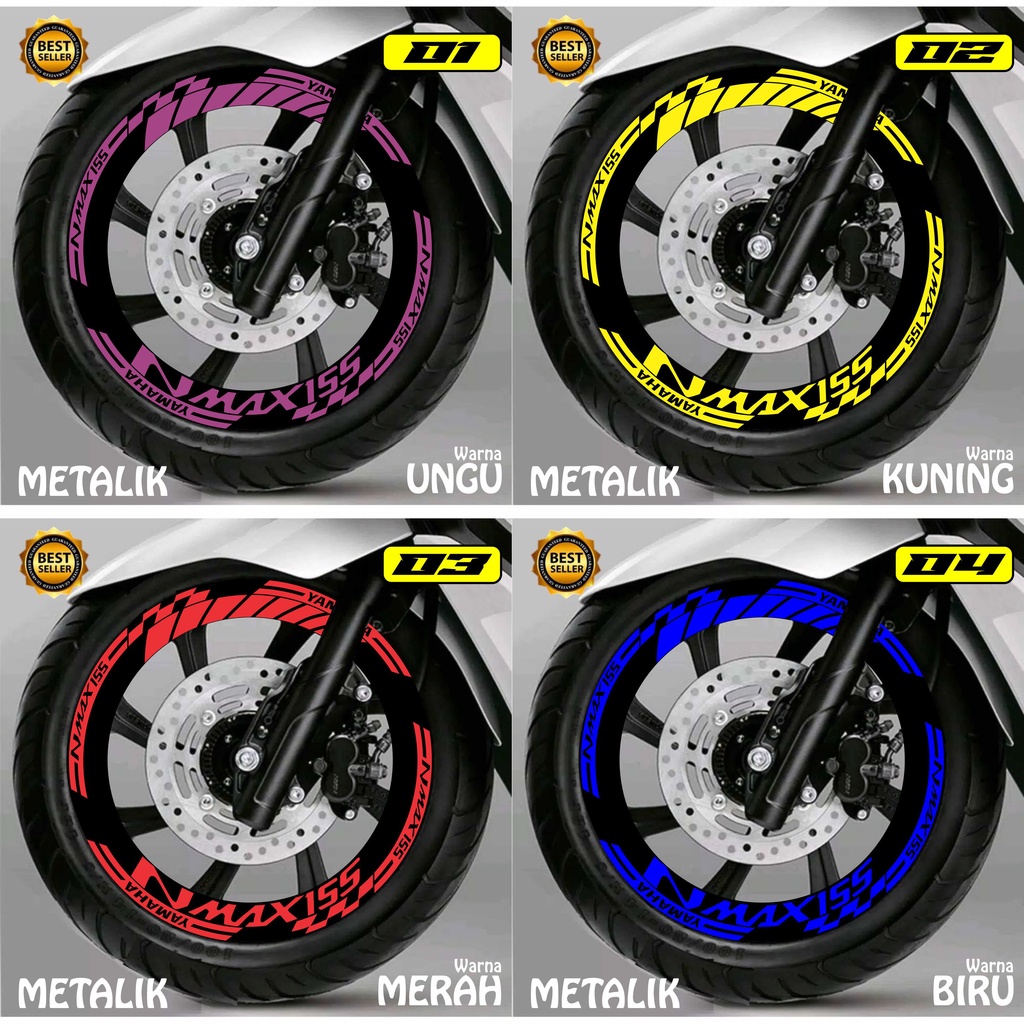 Jual Sticker List Cutting Velg Nmax 155 Variasi AR01 Metalik Semua ...