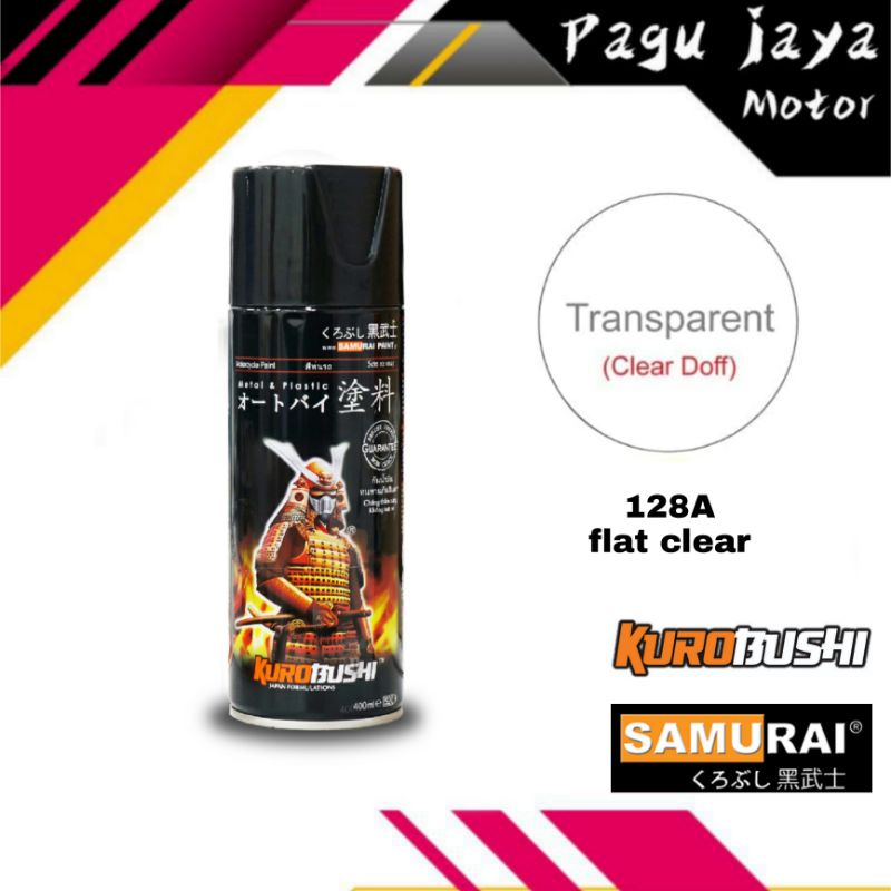 Jual samurai paint flat clear doff 128A cat semprot spray pilok pilox ...